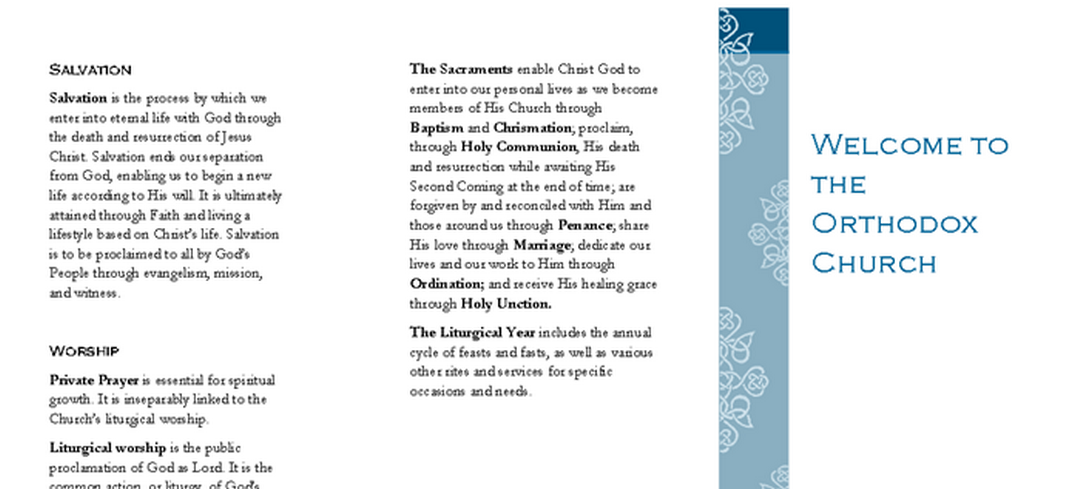 OCA Department of Evangelization Releases 12 More Free Brochures for ...
